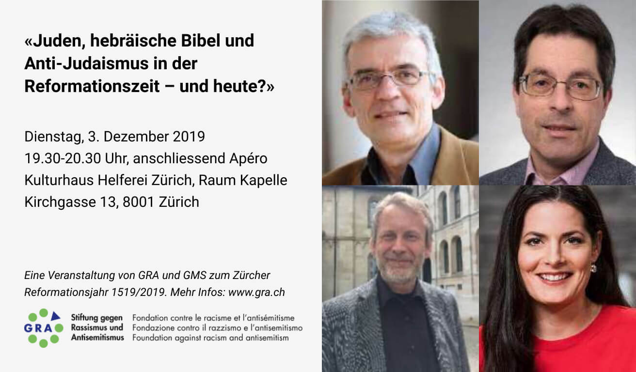 Veranstaltung «Juden, hebräische Bibel und Anti-Judaismus in der Reformationszeit – und heute?»